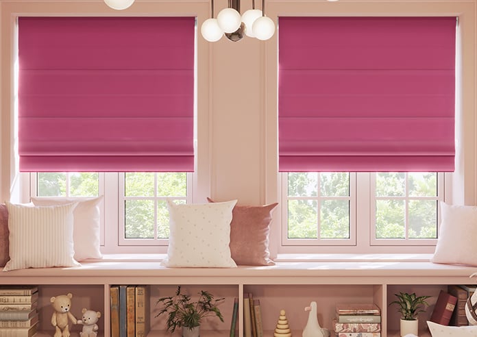 Ascot, Bright Pink - Roman Blind | 247Blinds