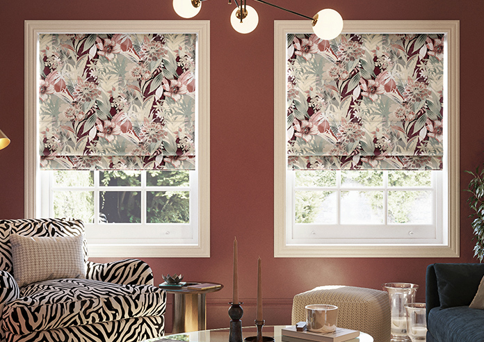 Bali, Red - Roman Blind | 247Blinds
