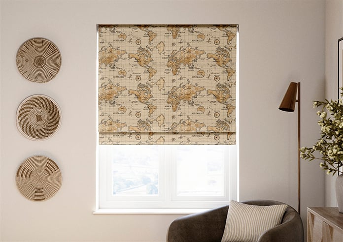 Maps, Multi - Roman Blind | 247Blinds