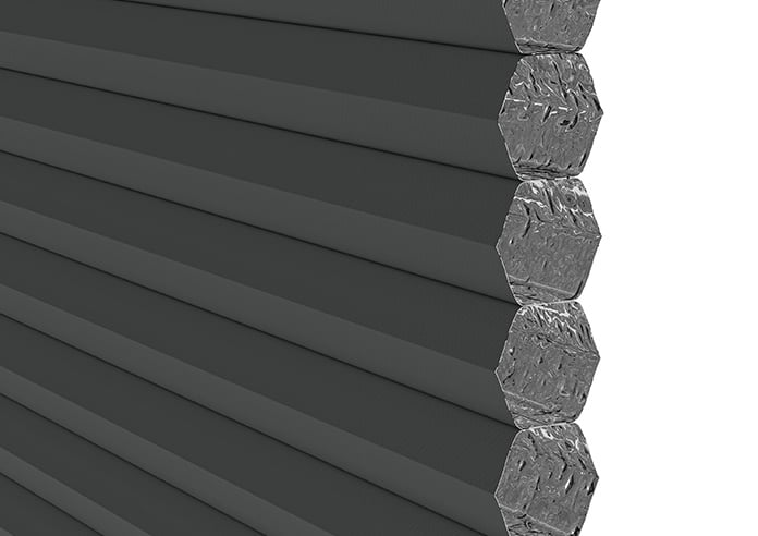 Gaia (Blackout), Asphalt - Pleated Blind | 247Blinds