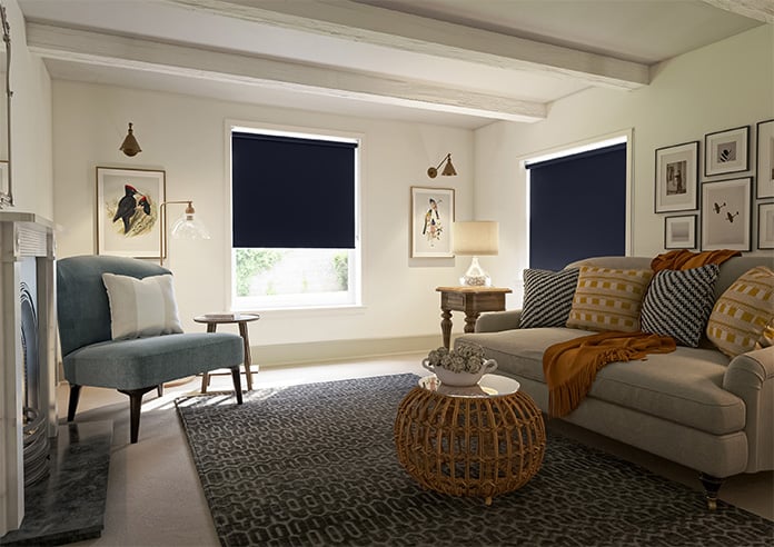 Orion (Blackout), Royal Blue - Roller Blind | 247Blinds