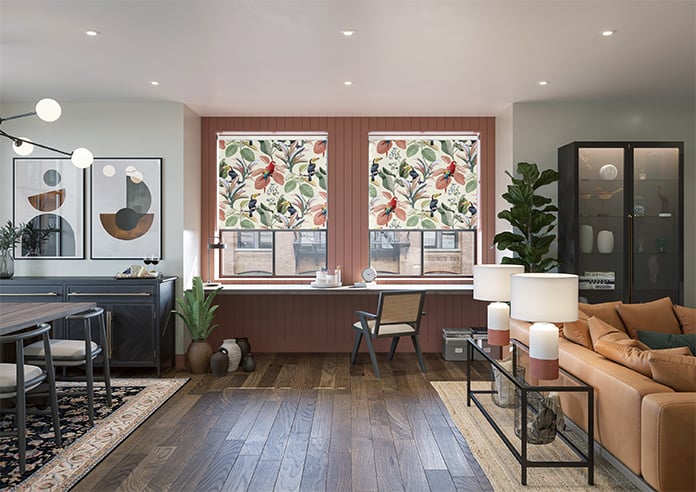 Parakeet, Pink Lotus - Roller Blind | 247Blinds