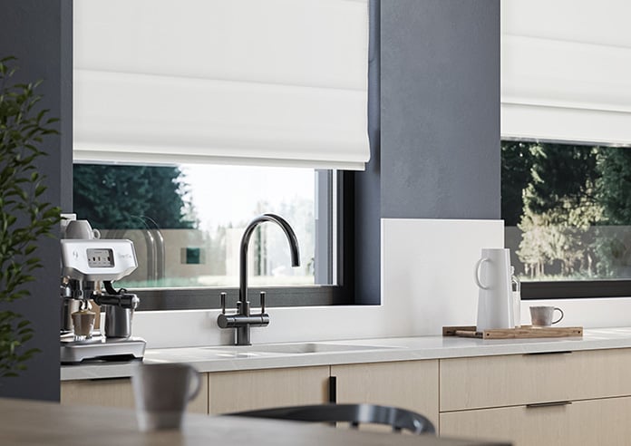 Ascot, Snow White - Roman Blind | 247Blinds