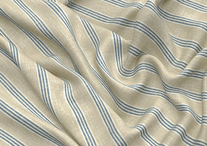 Emily Bond George Stripe, Indigo - Roman Blind | 247Blinds