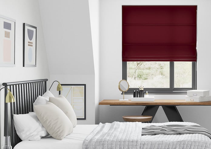 Faux Suede, Maroon - Roman Blind | 247Blinds