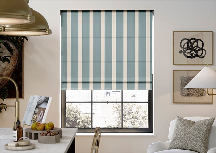 The British Stripe Co. Henry, Derwent No.1 - Roman Blind | 247Blinds