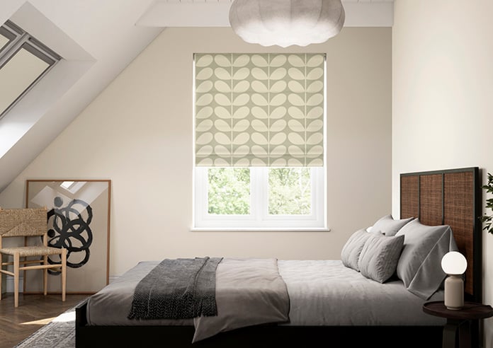 Orla Kiely Jumbo Solid Stem, Pebble - Roman Blind | 247Blinds
