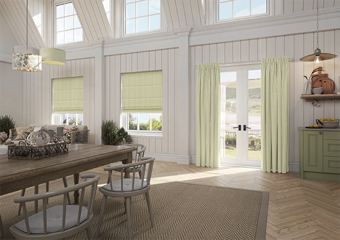 Vintage Stripe, Sage - Roman Blind | 247Blinds