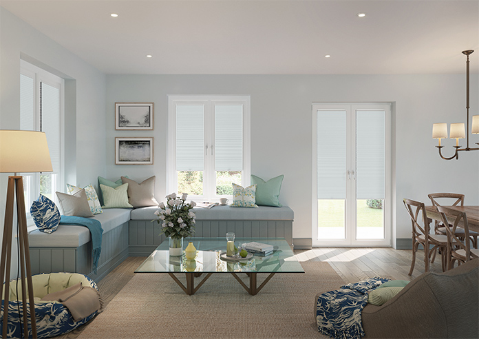 Umbra (Blackout), Ice Blue - Stick Fit Honeycomb Blind | 247Blinds