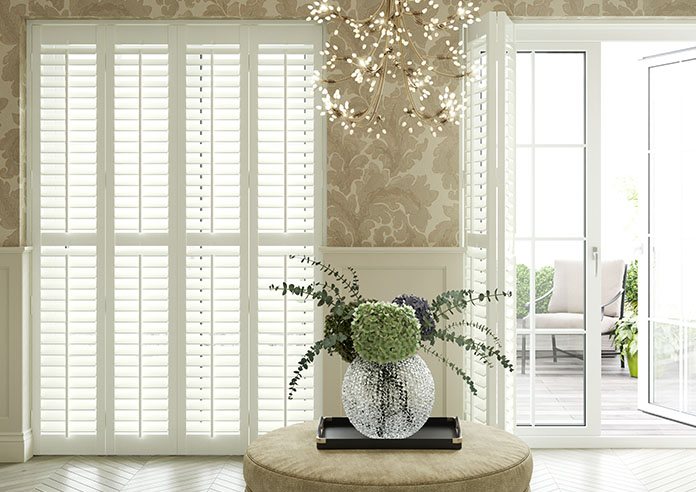 Bromley, Paper White - Full Height Twist&Fit Plantation Shutter | 247Blinds