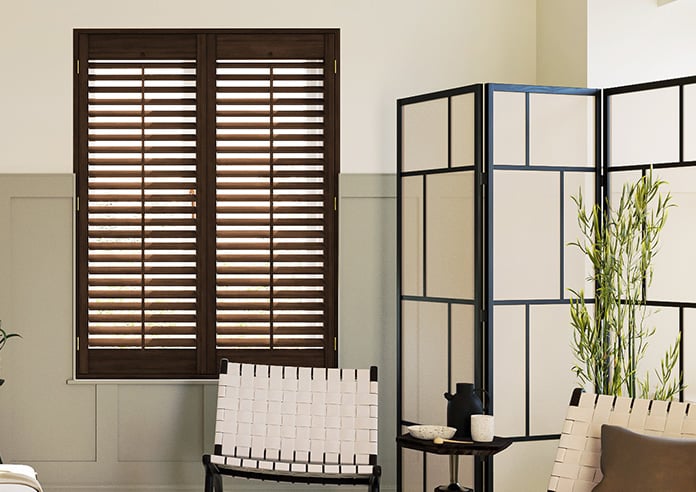 Kensington, Antique Walnut - Full Height Twist&Fit Plantation Shutter ...