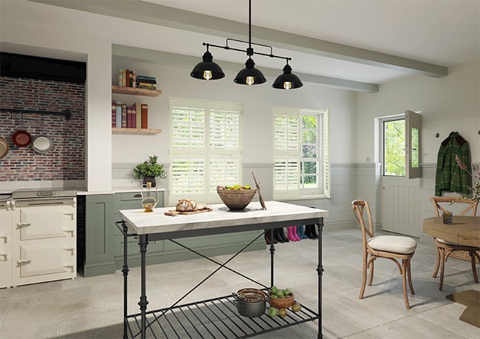 Kensington, Cream - Full Height Twist&Fit Plantation Shutter | 247Blinds