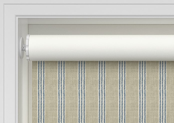 Emily Bond George Stripe, Indigo - Twist&Fit Roller Blind | 247Blinds