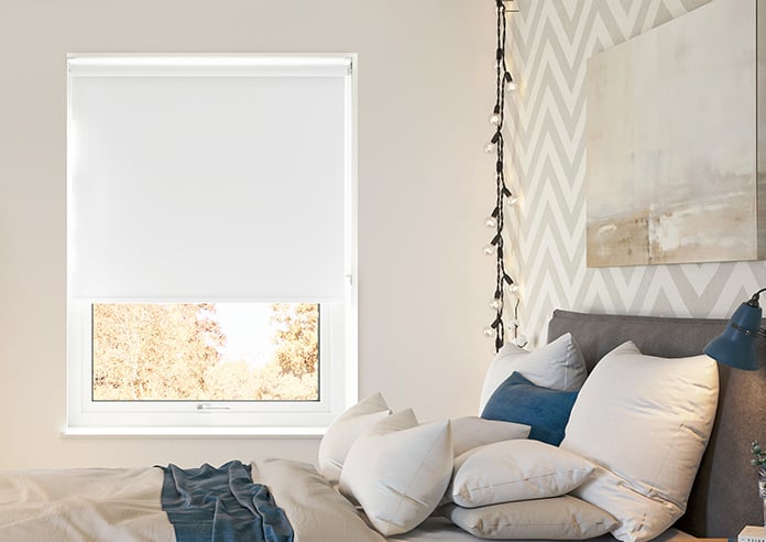 Florenza (Blackout), Fresh White - Twist&Fit Roller Blind | 247Blinds