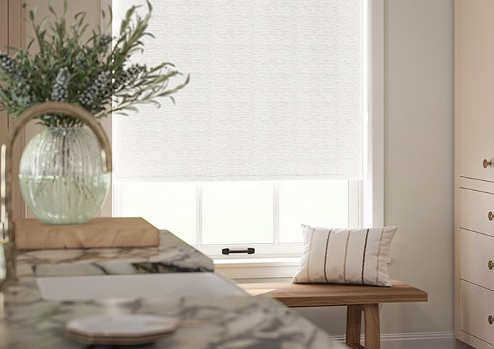 Mikardo (Blackout), White Ash - Twist&Fit Roller Blind | 247Blinds