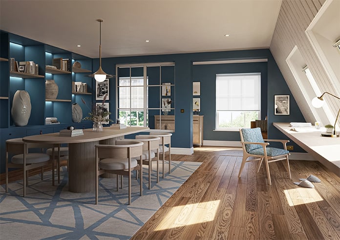 Valencia Voile, Coastal White - Twist&Fit Roller Blind | 247Blinds