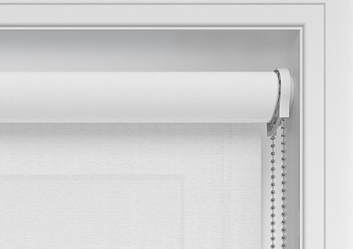 Valencia Voile, Coastal White - Twist&Fit Roller Blind | 247Blinds