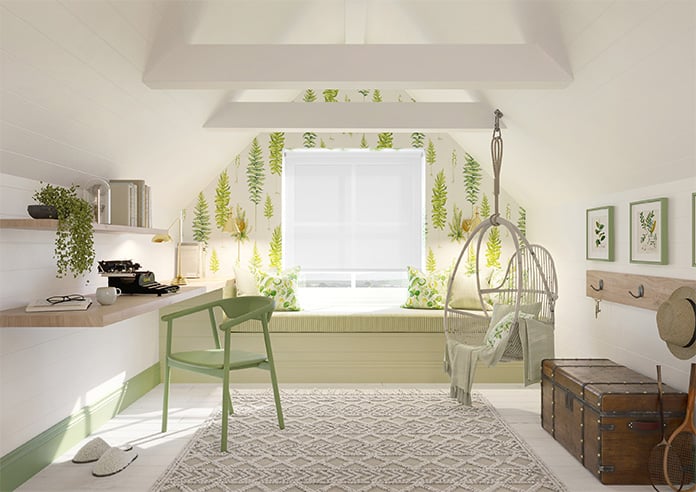 Valencia Voile, Coastal White - Twist&Fit Roller Blind | 247Blinds