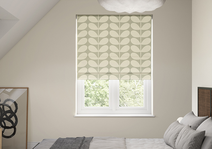 Orla Kiely Jumbo Solid Stem, Pebble - Twist&Fit Roman Blind | 247Blinds