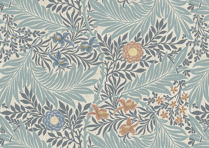William Morris At Home Larkspur, Woad - Twist&Fit Roman Blind | 247Blinds