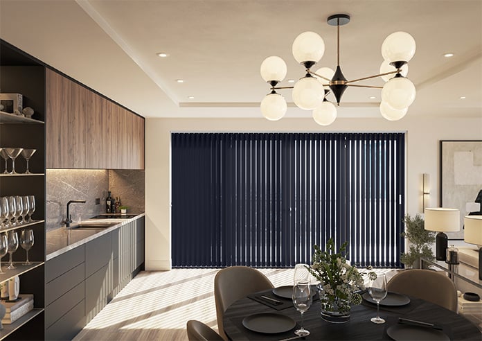 Orion (Blackout), Royal Blue - Vertical Blind | 247Blinds